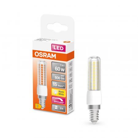 Osram E14 LED Special T Slim LED Lampe Kolbenform 7W wie 60 Watt dimmbar 2700K
